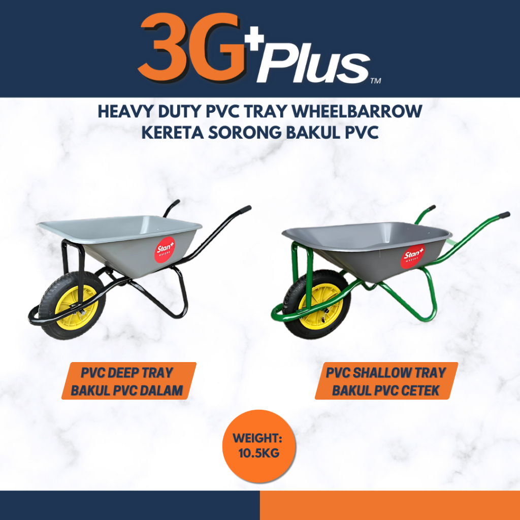*SIAP PASANG* HEAVY DUTY Brand New PVC TRAY Wheel barrow Wheelbarrow ...