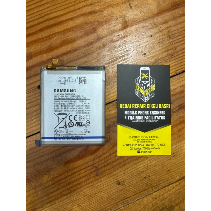 KRCB Original Battery With Logo For Samsung A51 A515 Battery Bateri EB ...
