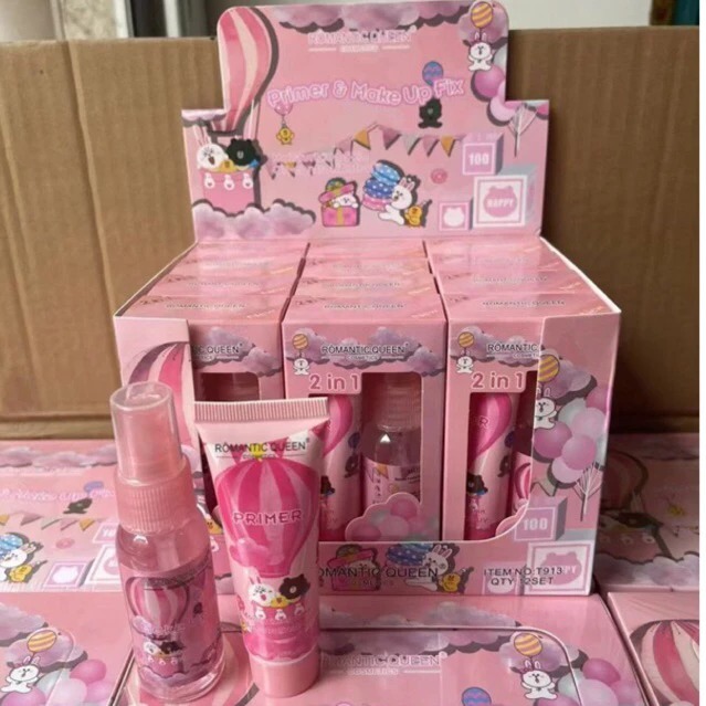 ROMANTIC QUEEN 2IN1 PRIMER MAKEUP FIX | Shopee Malaysia