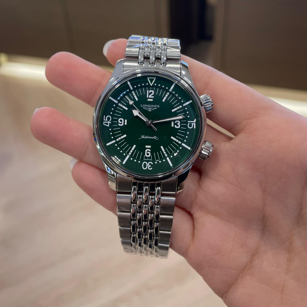 Longines Legend Diver Green MB - 39mm | Shopee Malaysia