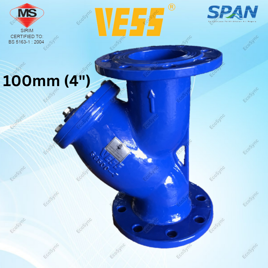 VESS 100mm (4'') Cast Iron Y-Strainer Strainer SPAN SIRIM Approved ...