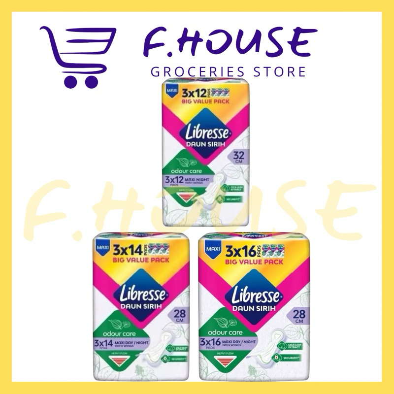 Libresse Daun Sirih Maxi Non-Wings 28cm/32cm (3 X 12’s/14’s/16’s) | Shopee Malaysia