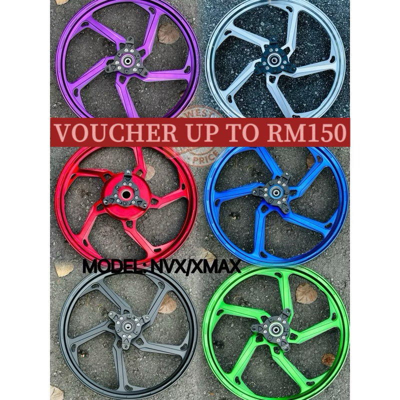 YAMAHA XMAX / NVX / NMAX V2 LATEST FORGED CNC ALLOY SPORT RIM PREMIUM ...
