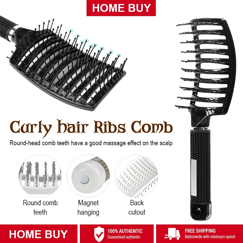 Curved Hair Comb Scalp Massage Styling Comb Anti-Static Big Curved Comb ...
