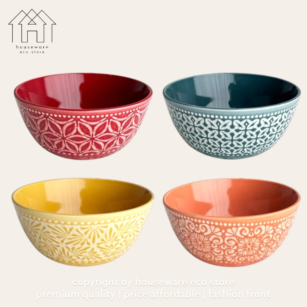 Bohemian Style Rice Bowl Soup Bowl Porcelain Bowl Ceramic Bowl ...