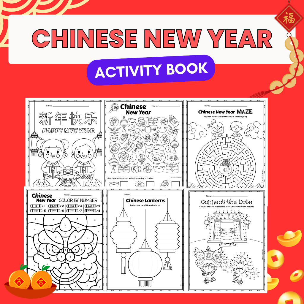 Chinese New Year Activity Book Preschool | Shopee Malaysia
