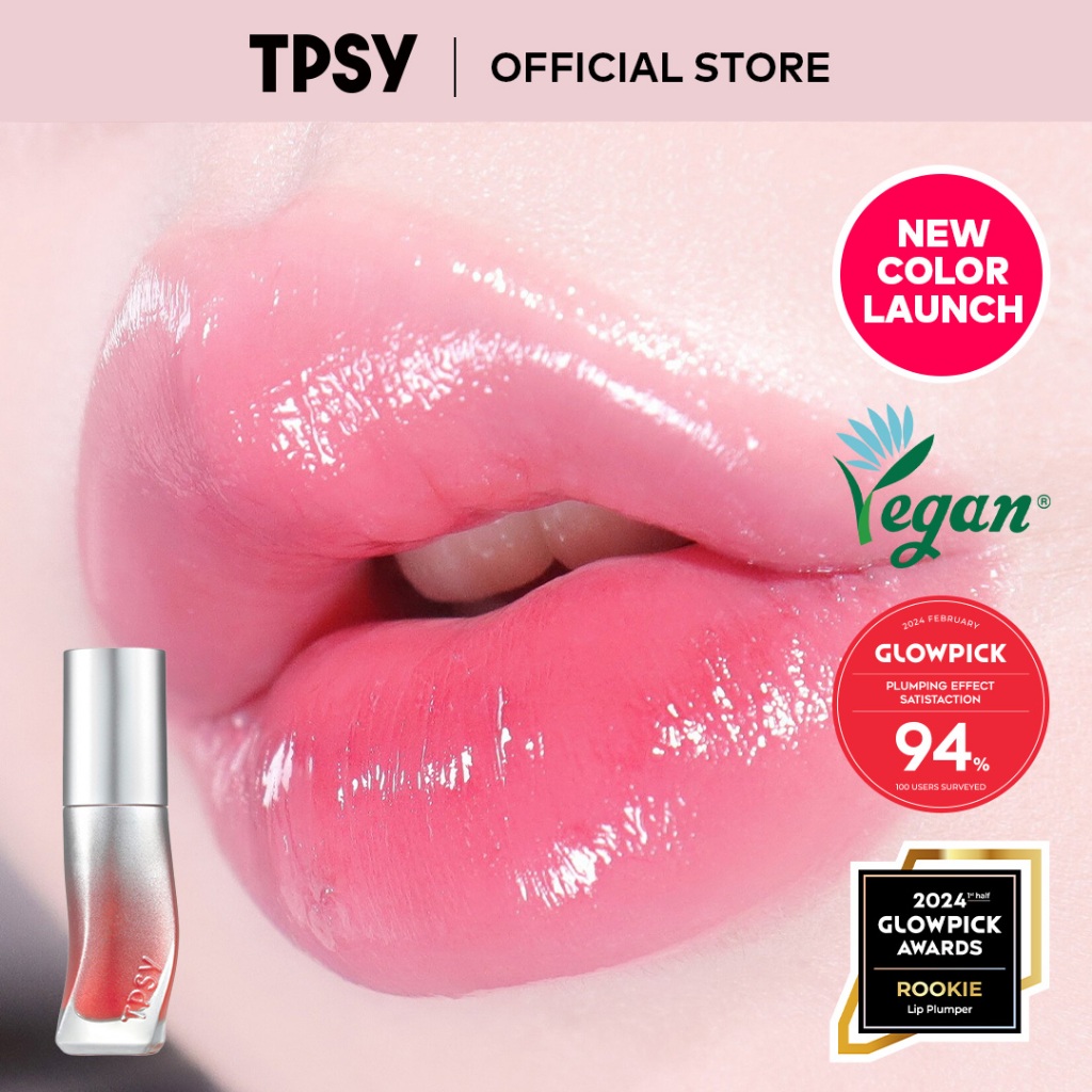TPSY Juicy Lip Tint Plumper 6g (10 Shades) Water-like Gloss, Easy ...
