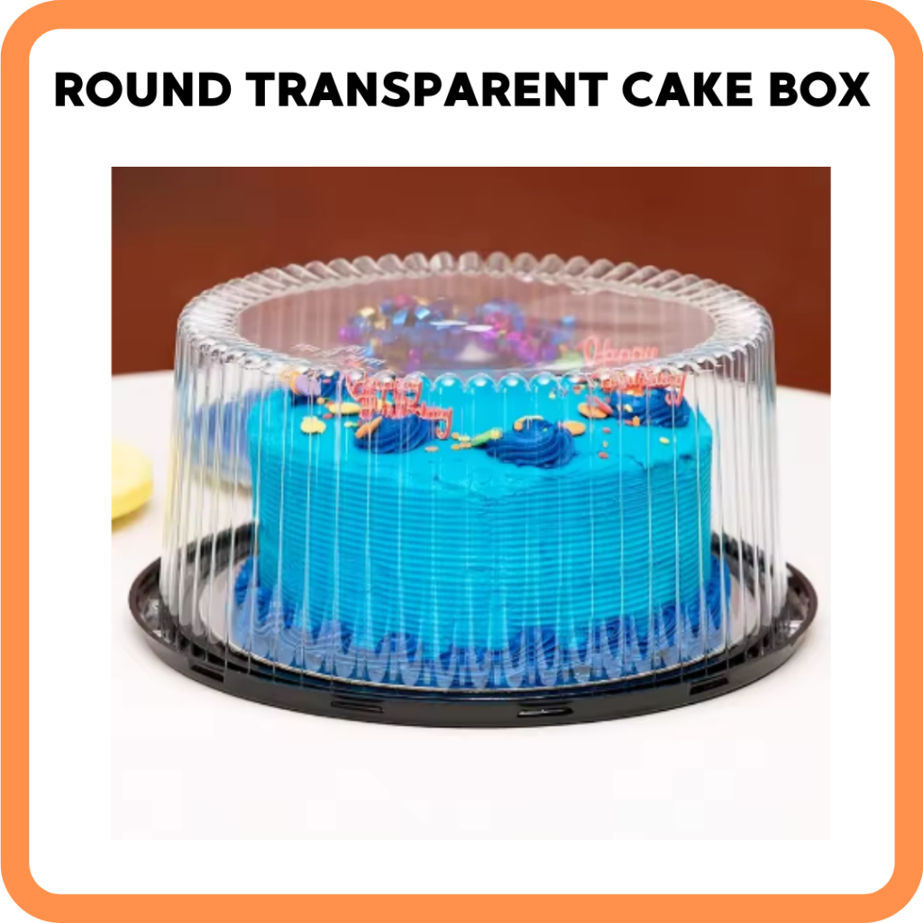 4/6/8 inch Bekas Kek Round Cake Packaging Transparent Box mini cake ...