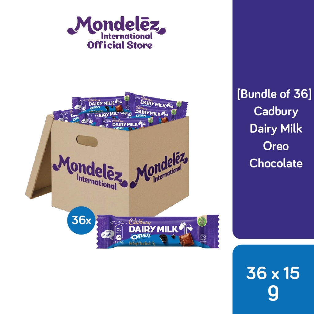 [Bundle of 36] Cadbury Dairy Milk Oreo Chocolate 15g | Shopee Malaysia