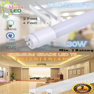 LED T8 / T5 Tube Lampu Kalimantang 10W / 20W / 24W / 30W / 1FT / 2FT / 3FT / 4FT / 1200MM ...
