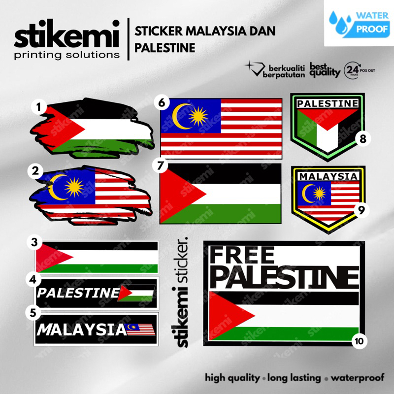 STICKER BENDERA PALESTINE WATERPROOF (HIGH QUALITY) | Shopee Malaysia