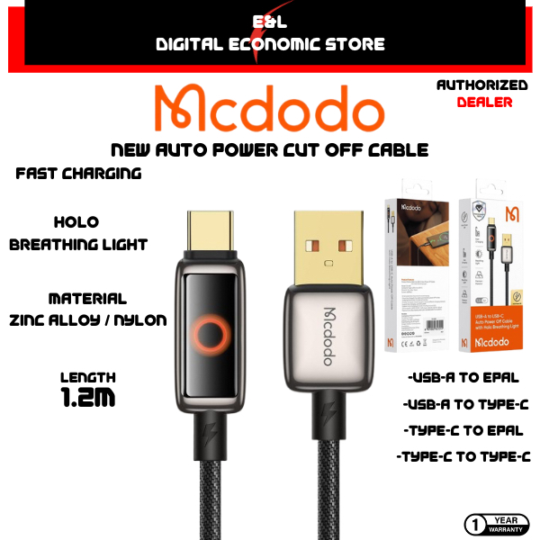 【1Yr Warranty】 MCDODO Auto Power Off CA 6590 6650 6670 6680 A to C L PD C to C with Breathing ...