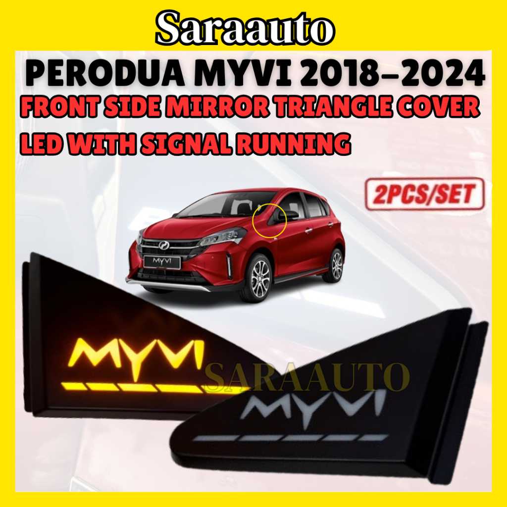 Perodua Myvi G3 2018-2024 Front Mirror Cover Dynamic LED With Signal ...