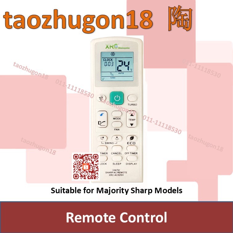Sharp Multi Program Air Conditioner Aircon Remote Control XRC-AC02SH ...