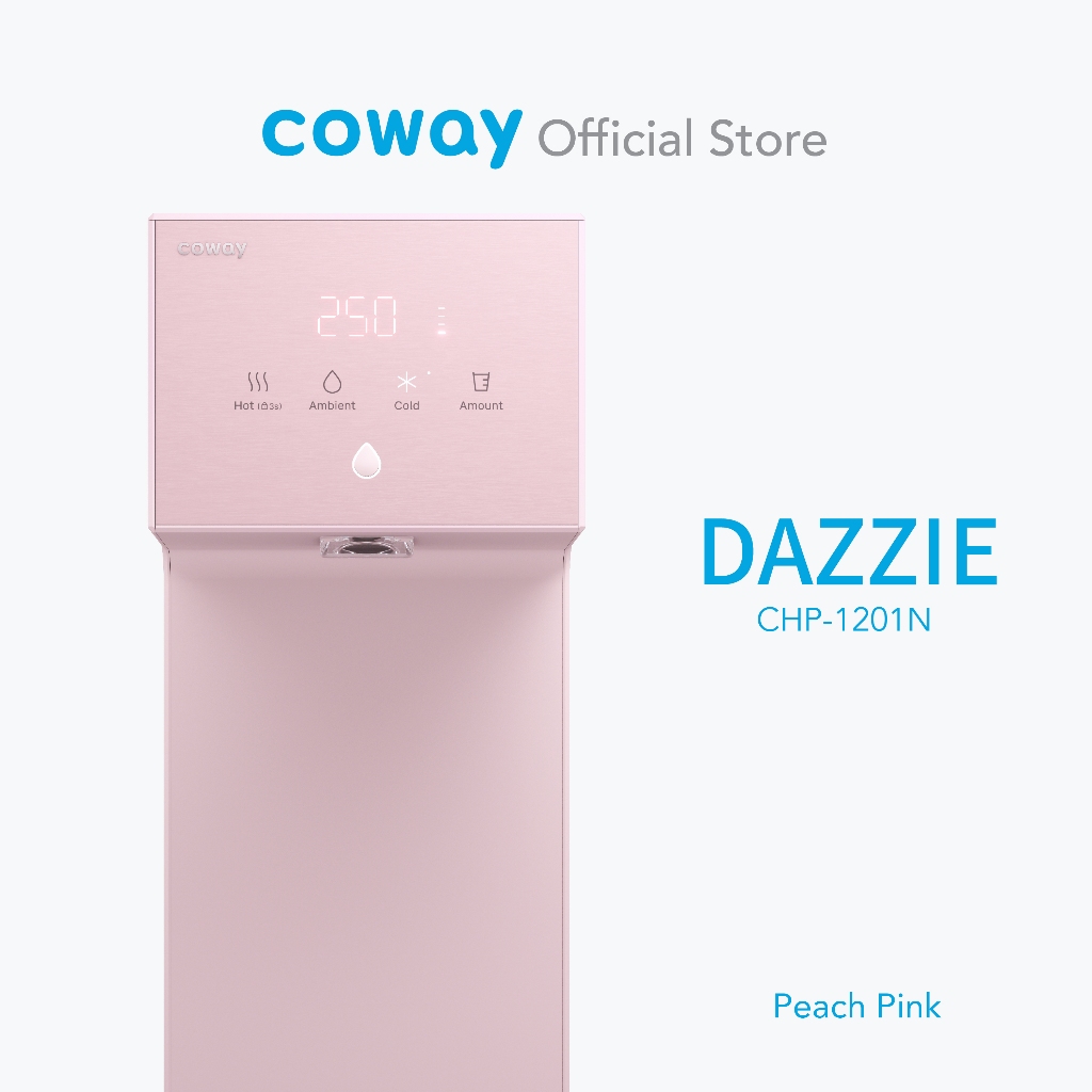 Coway DAZZIE Peach Pink Water Purifier/Dispenser with Hot, Cold ...