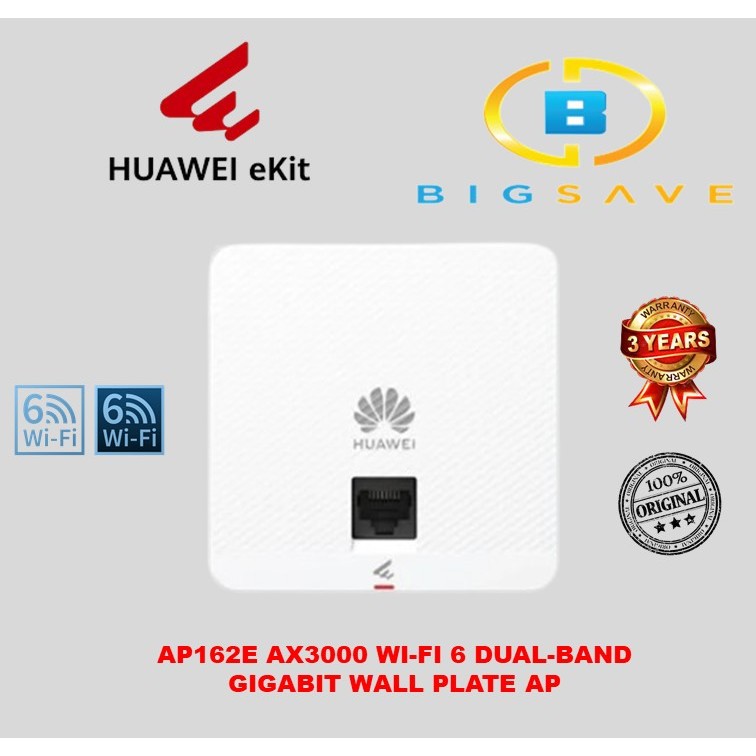 HUAWEI EKIT AP162E AX3000 WI-FI 6 DUAL-BAND GIGABIT WALL PLATE ACCESS ...