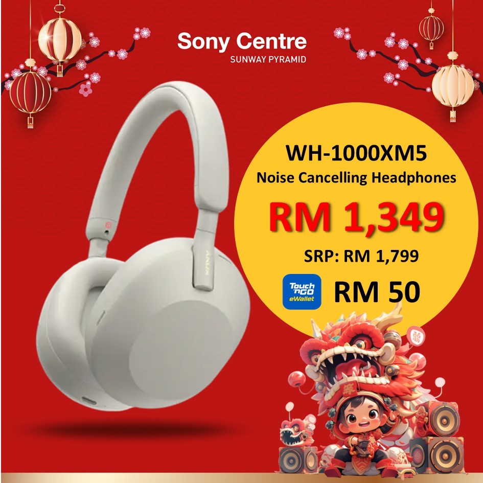 SONY WH-1000XM5 Wireless Bluetooth Noise Cancelling Headphone | XM5 | 1000XM5 | Shopee Malaysia