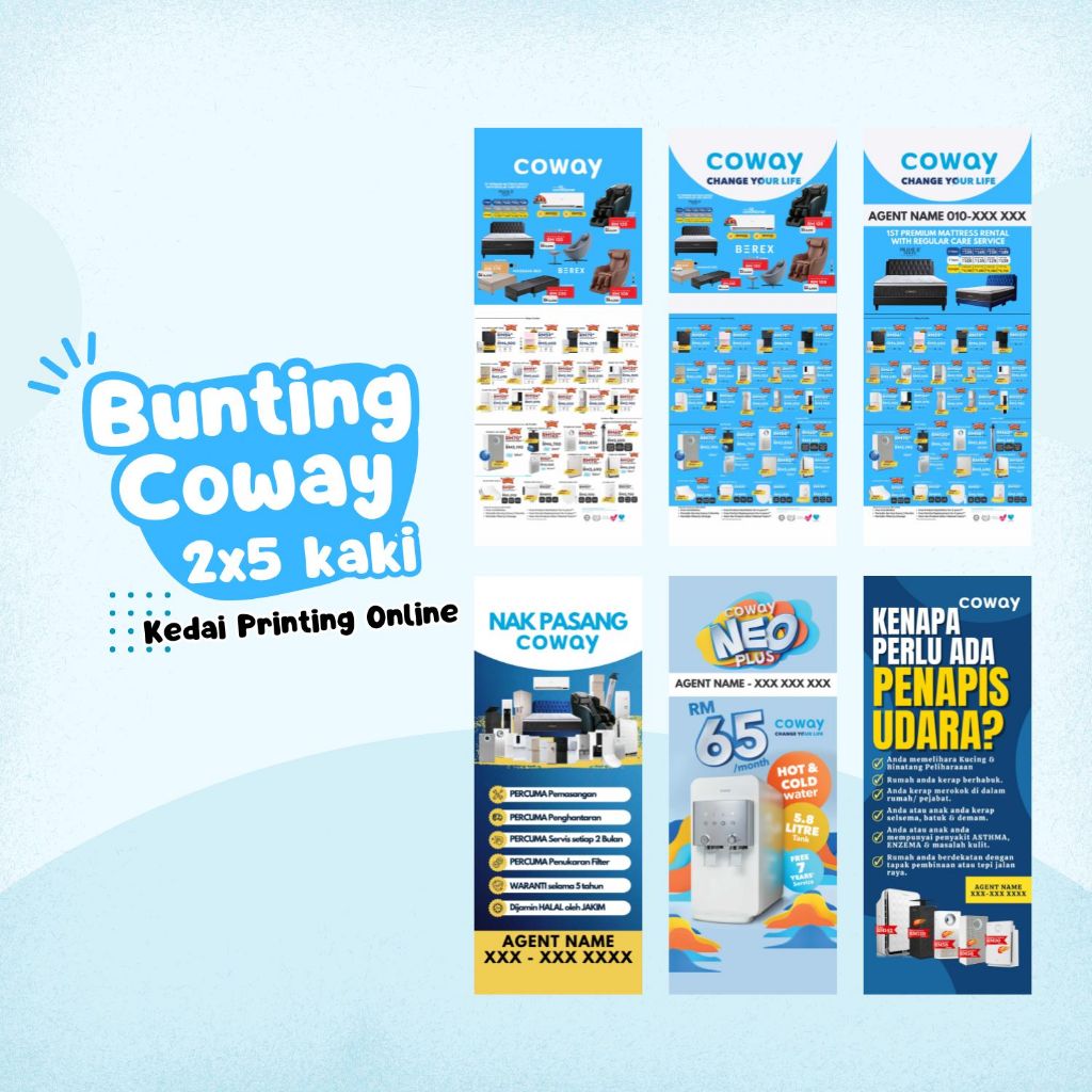 PRODUCT UPDATED!! BUNTING COWAY 2X5 KAKI (SERIUS MURAH!!) - PENTING ...