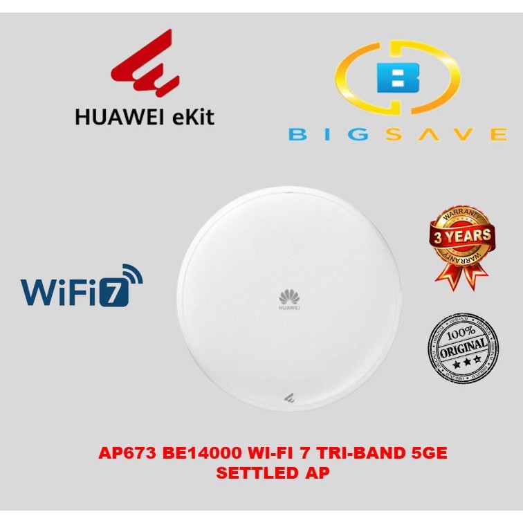 HUAWEI EKIT AP673 BE14000 WI-FI 7 TRI-BAND 5GE SETTLED ACCESS POINT ...