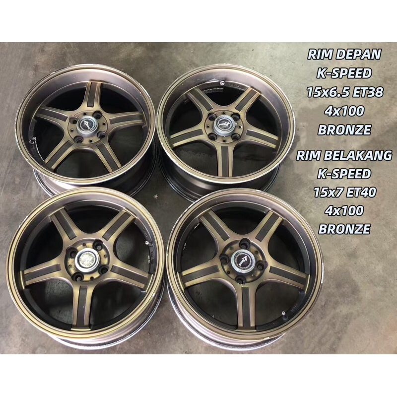 USED RIM K-SPEED 15 INCH FOR MYVI ALZA WIRA SAGA FLX BLM CITY JAZZ VIOS YARIS | Shopee Malaysia