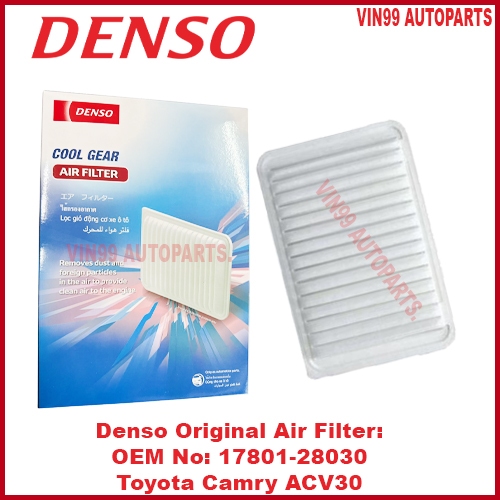 Denso Air Filter Toyota Camry ACV40 17801-28030 Made in China | Shopee ...