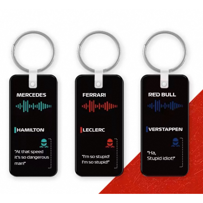 F1 Formula 1 Team Radio Keychain | Mercedes Hamilton Ferrari Leclerc ...