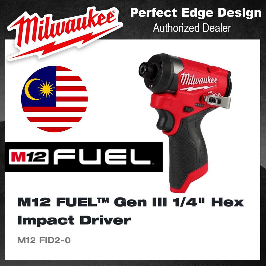 🔥 MILWAUKEE [M12 FID2] M12 FUEL™ Gen III 1/4" Hex Impact Driver ...