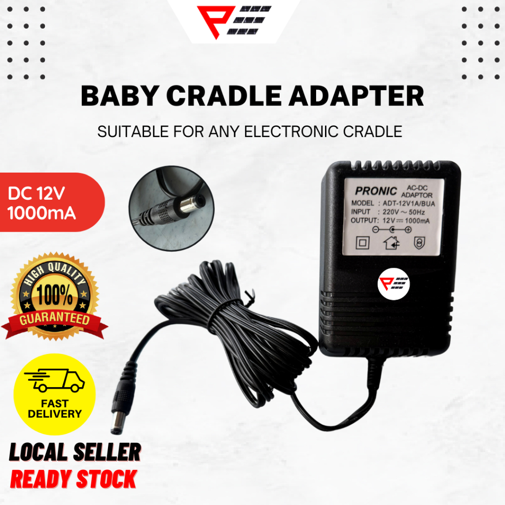 Heavy Duty Baby Cradle Adaptor Plug Buaian Baby Elektrik Adapter Buai ...