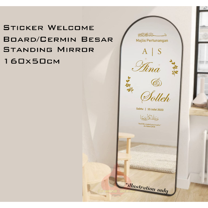 Sticer Cermin Nikah/Tunang [PANJANG] | Shopee Malaysia