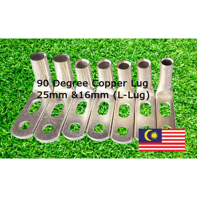 L cable lug 2 hole Cable Lug 16mm & 25mm Wire Compression Connector ...