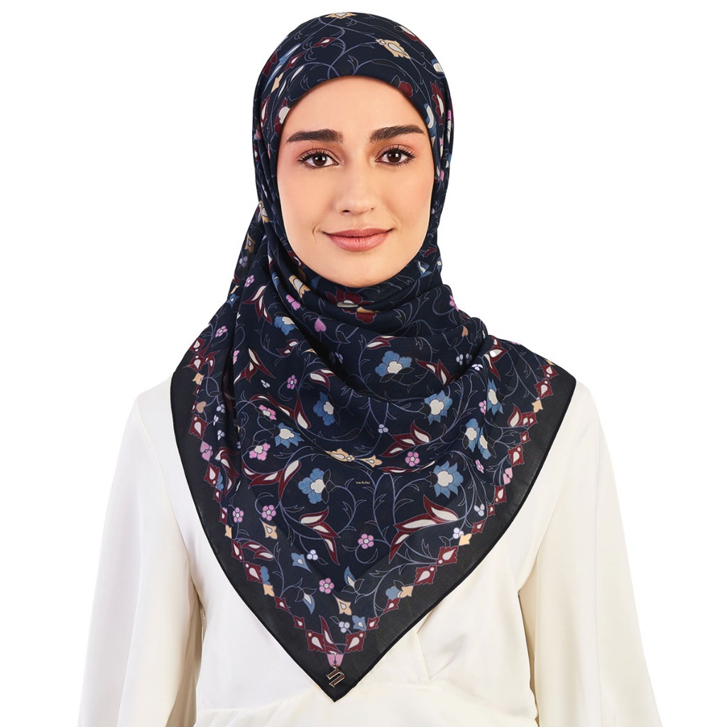 naelofar Freesia Cotton Voile Square | Shopee Malaysia