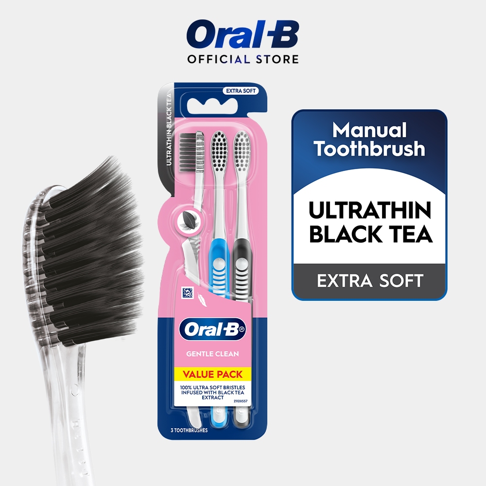 Oral-B Ultrathin Black Tea Toothbrush 3 Counts | Shopee Malaysia