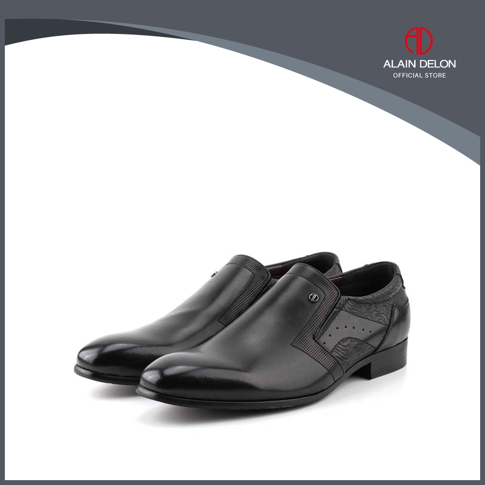 ALAIN DELON Men's Shoes -PU Leather-202313-BE1-1P-Black-Business ...