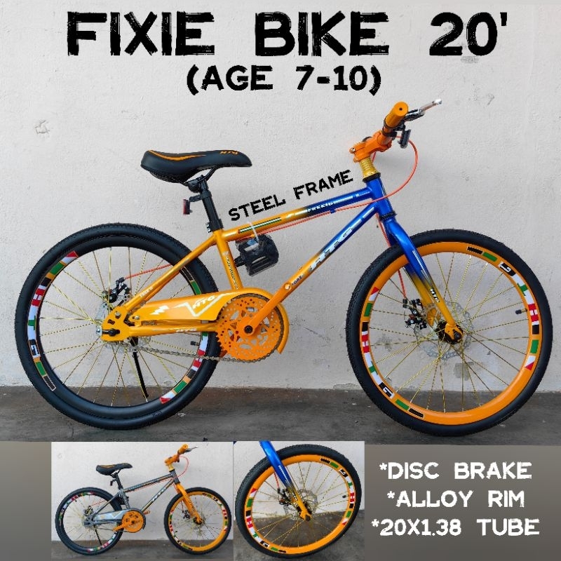 VVM: BASIKAL FIXIE 20 INCH BASIKAL BUDAK SIZE 20 SESUAI UMUR 6-9 BASIKAL RACING FIXIE BIKE KIDS ...
