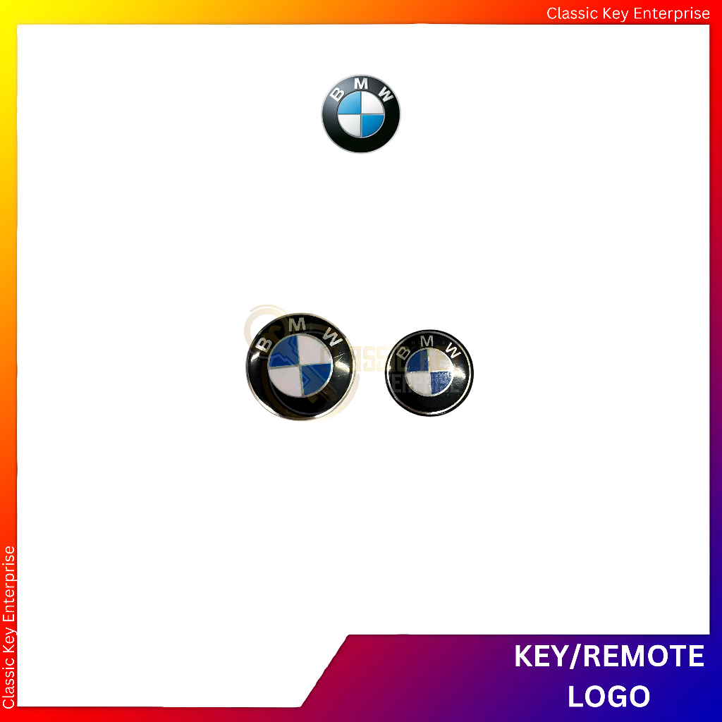 BMW 11MM OR 14MM KEY FOB REMOTE BADGE LOGO STICKER ( 1PC ) E36 E39 E46 ...