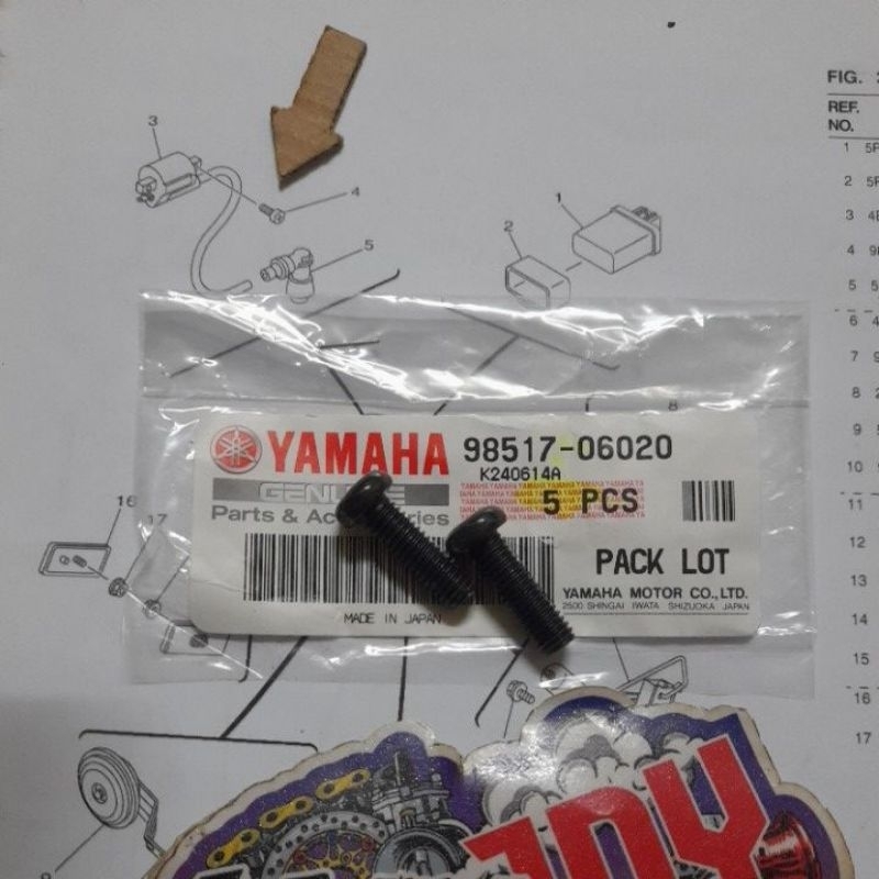 RXZ BOLT SCREW PANJANG IKAT COIL PLUG ORIGINAL (JAPAN) PACK LOT 2BIJI ...