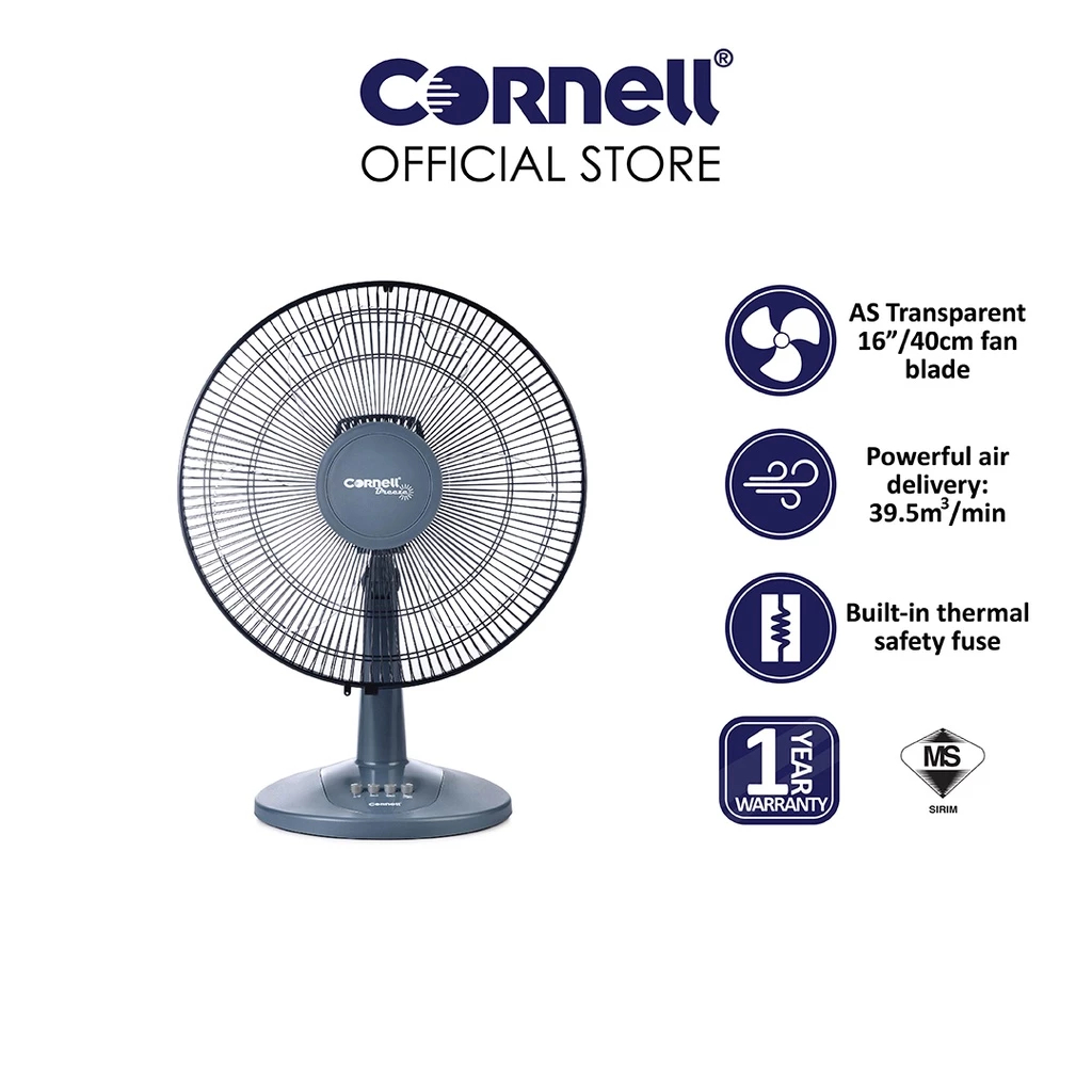 Cornell Table Fan (16") Desk Fan Powerful Air Supply 桌面风扇 静音 | CFN ...