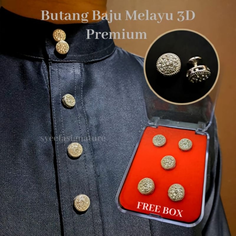 Butang Baju Melayu | Butang Baju Melayu 3D Exclusive | Shopee Malaysia