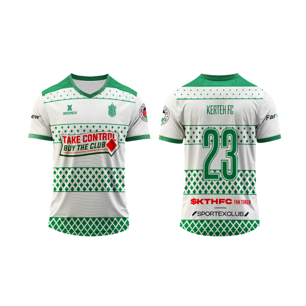 Kerteh FC 2025 Adult Home Jersey by Vayorken (White/Green) | Shopee ...