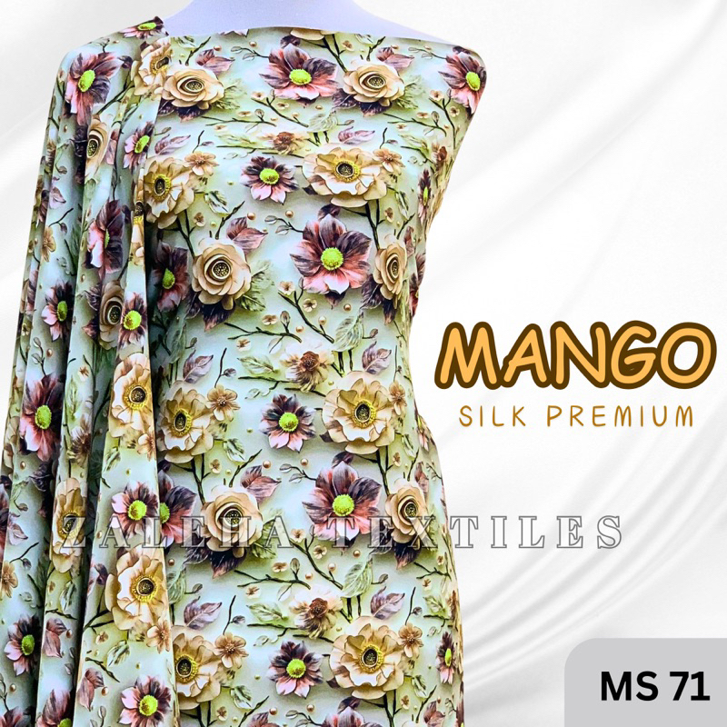 Kain pasang mango silk viral 16D | mango silk selesa by zaleha textiles ...