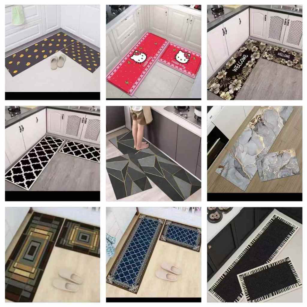 M (40*60+40*120cm) 2 in 1 Crystal Velvet kitchen mat / Rugs / Floor ...