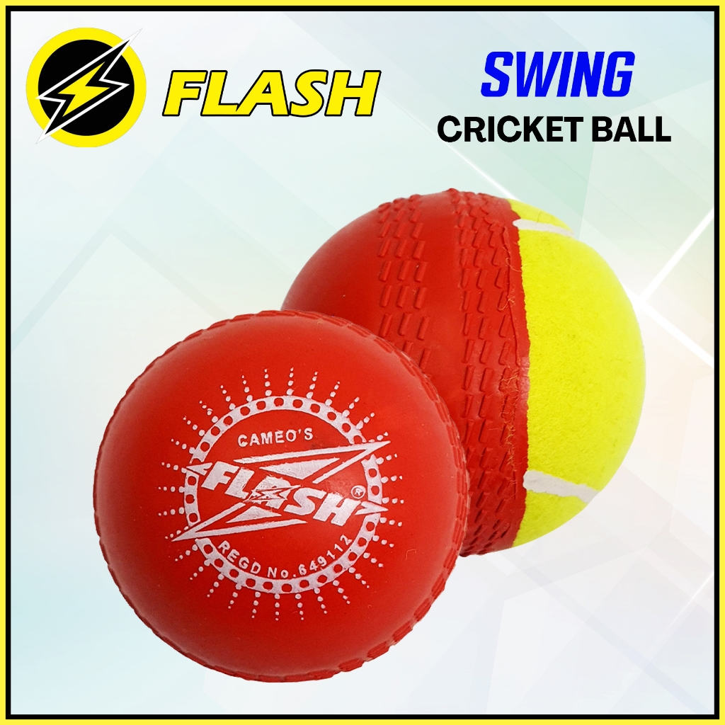 Flash Swing Soft Half Tennis Half Rubber Cricket Ball Bola Kriket ...