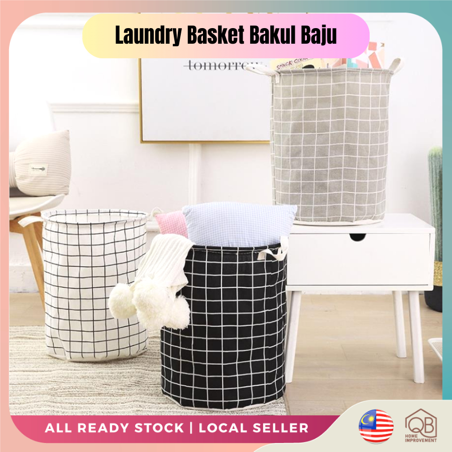 Foldable Laundry Basket Storage Box Waterproof Large Capacity Bakul ...