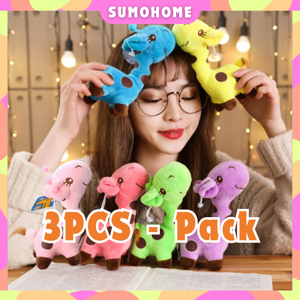 Giraffe Plushie Pillow Gift 18cm (3PCS Pack) – Soft PP Cotton Toy for ...