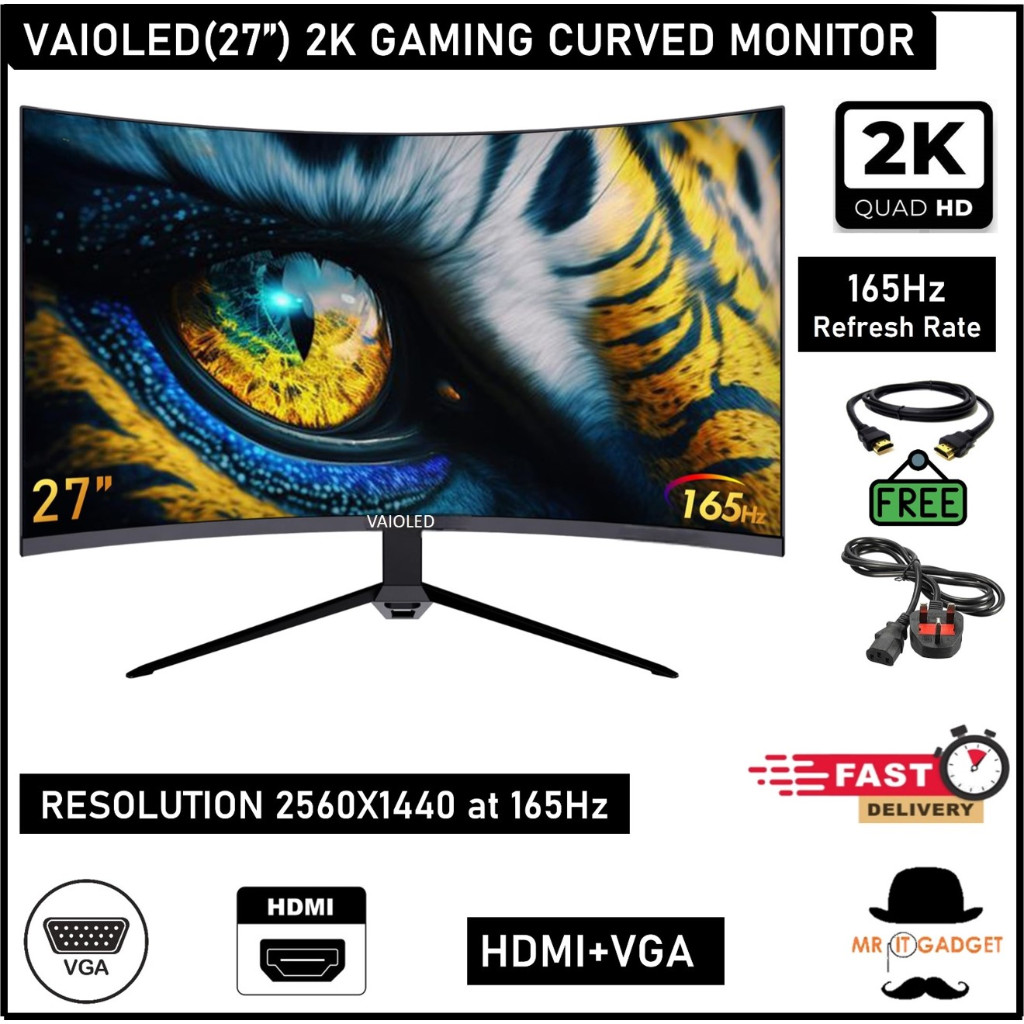VAIOLED Curved LCD Monitor PC 32 inch to 19 inch Curved Gaming Monitor ...