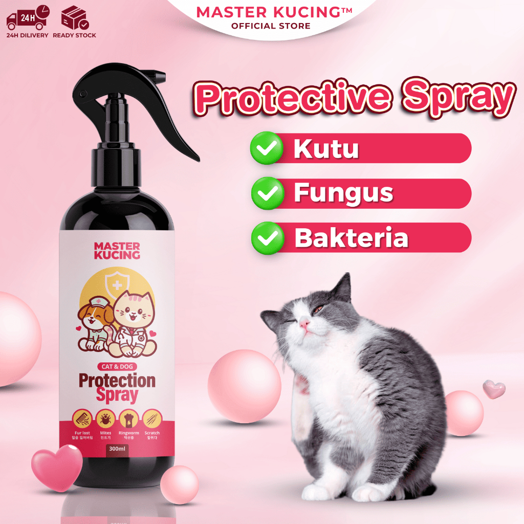 【24H Delivery】Master Kucing | Cat Flea Spray Cat Skin Shinier Skin ...