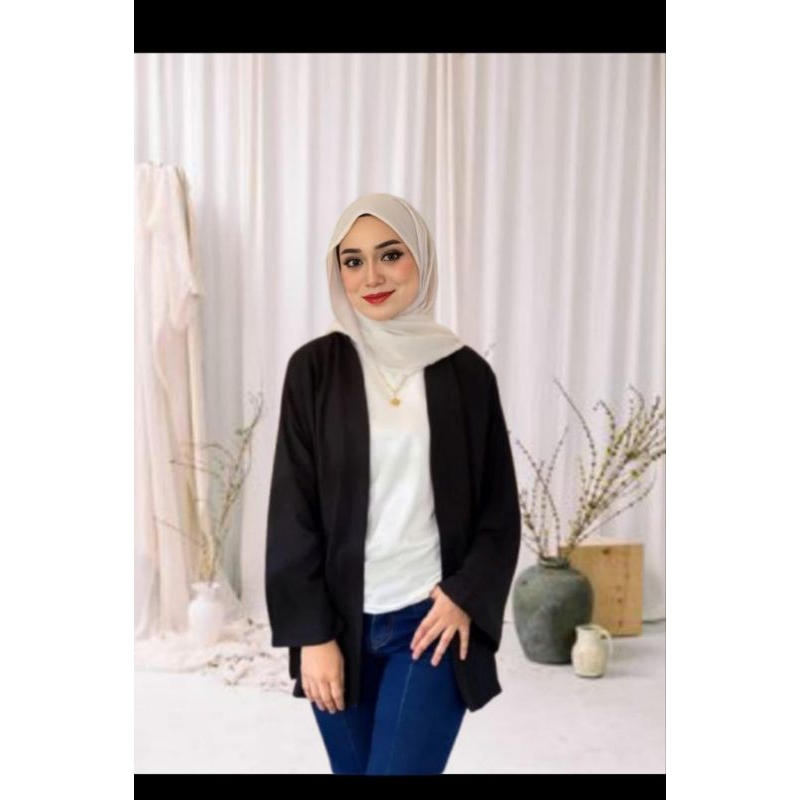 CARDIGAN KIMONO STYLE OUT WEAR CEY ITALIAN CRAPE READY STOCK | Shopee ...