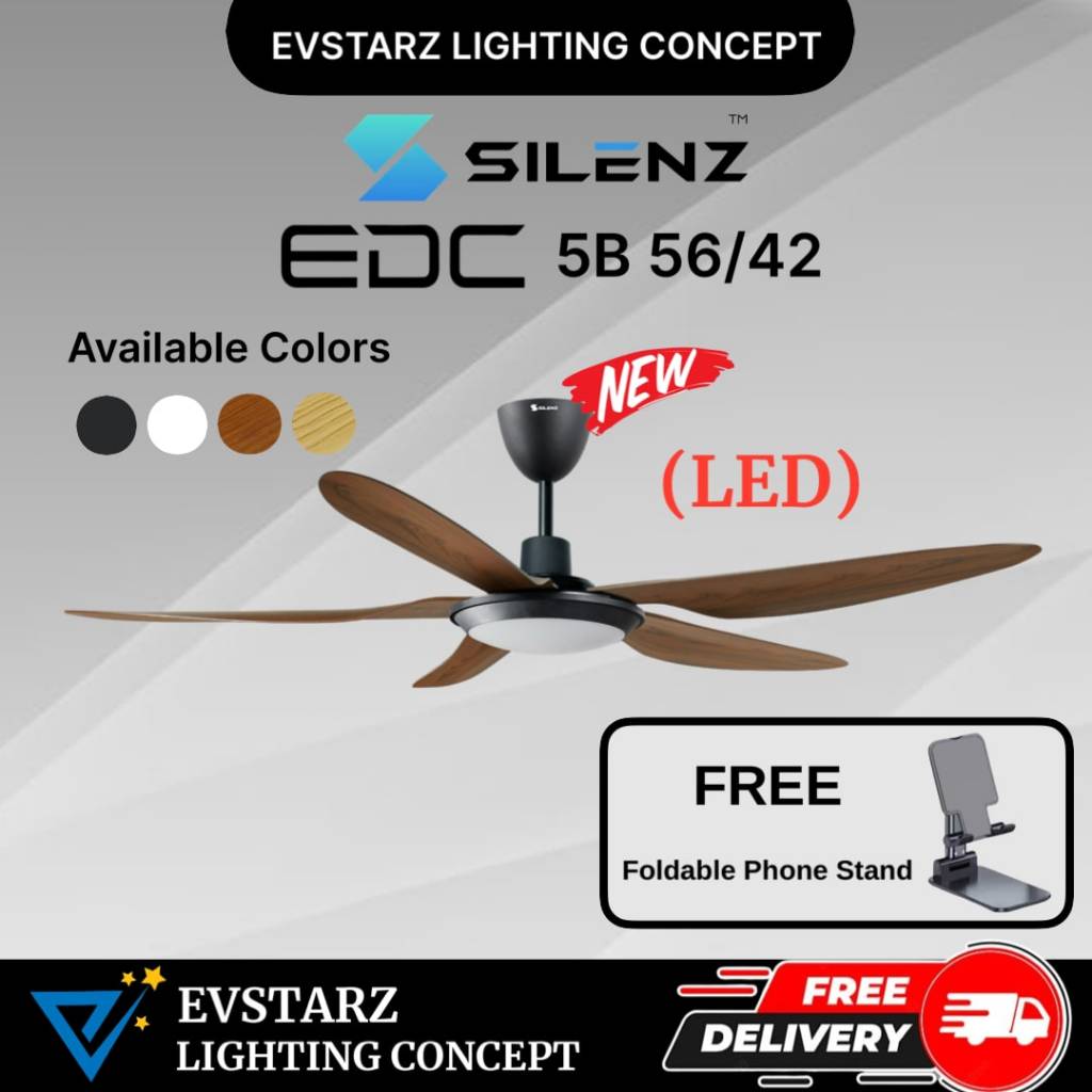 SILENZ EDC LED 56/42 inches DC Motor Ceiling Fan with Remote Control ...