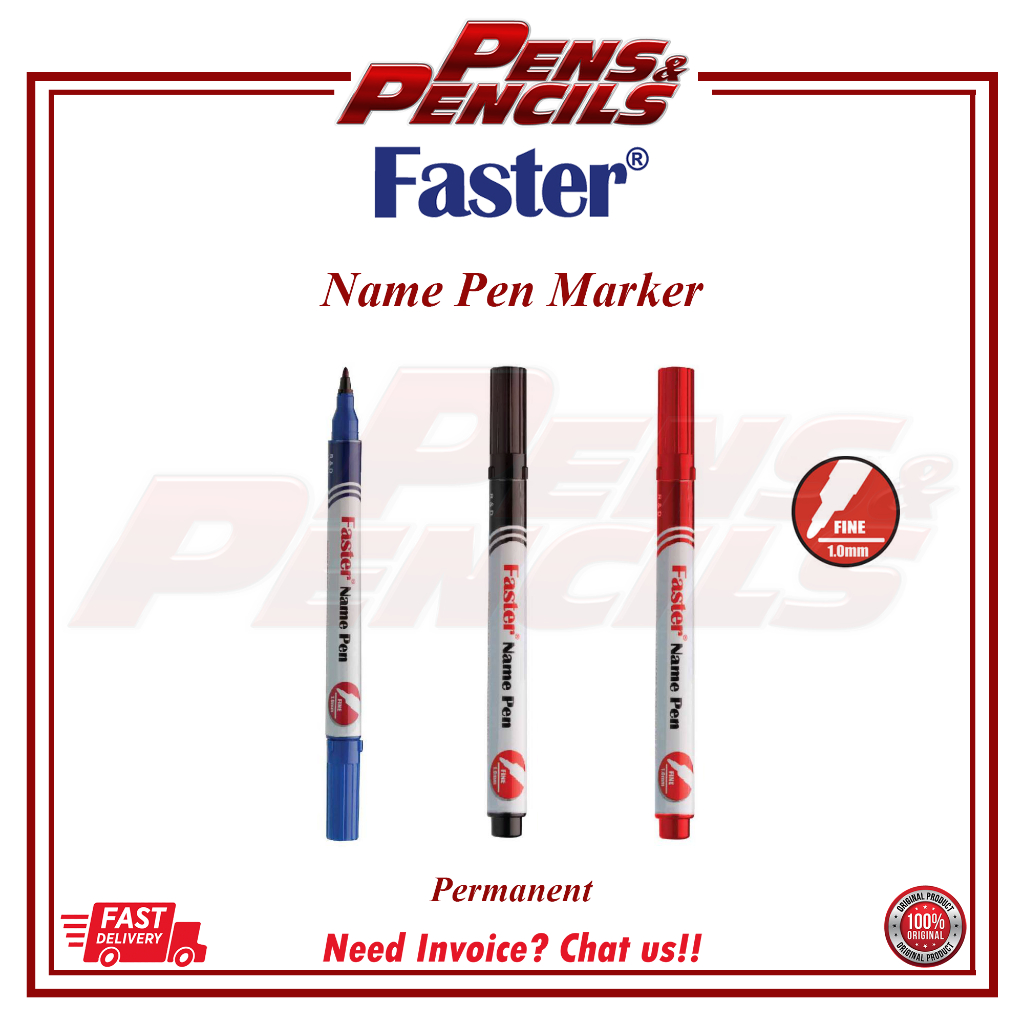 Faster Name Pen M-F-NP FINE 1.0MM Permanent Marker Pen / CD Marker (1pc ...