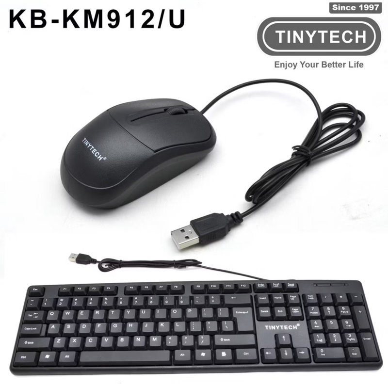TINYTECH USB KEYBOARD & USB MOUSE COMBO SET (KB-KM912/U) | Shopee Malaysia